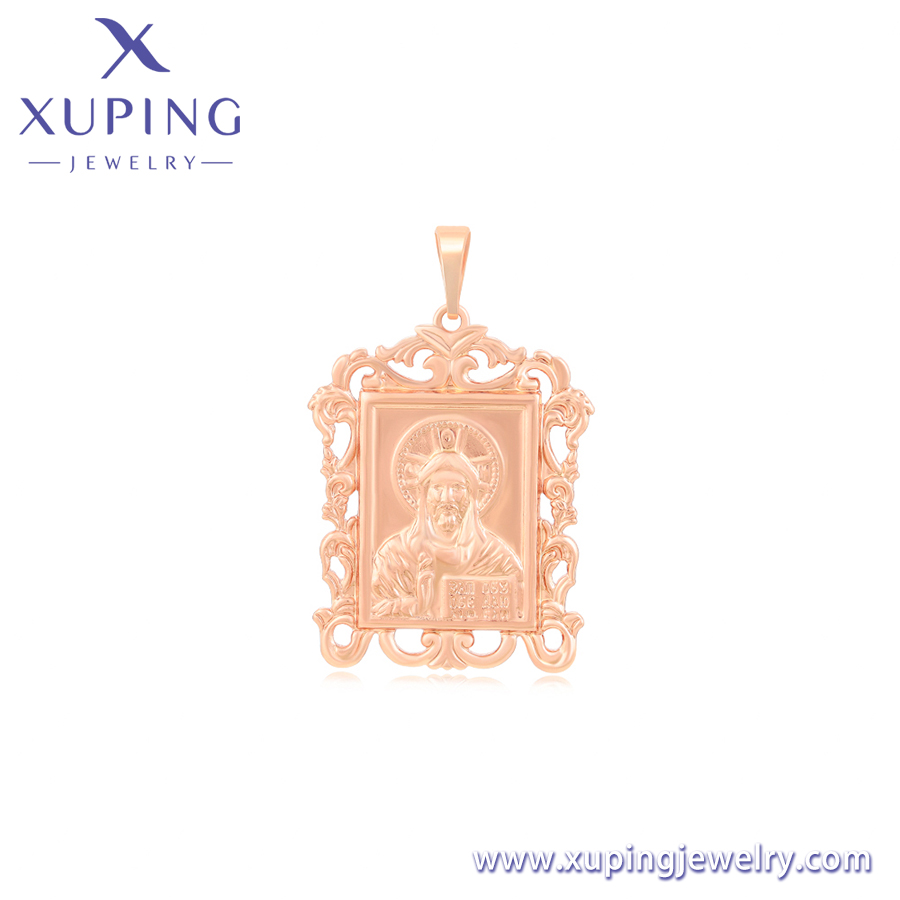 Wholesale Xuping Women's Single Diamond Pendant in yellow Gold Color
